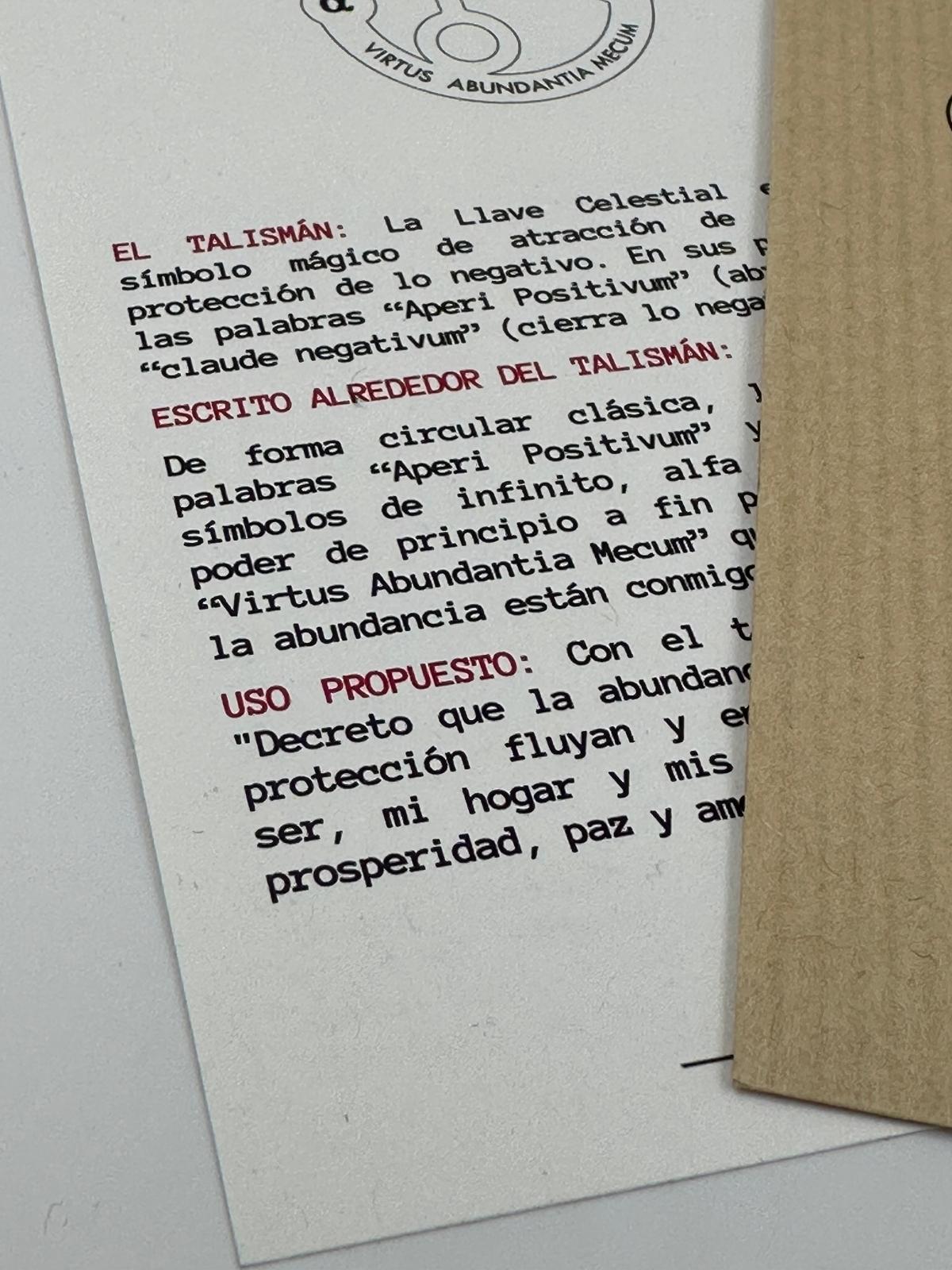 CELESTIAL KEY SILVER TALISMAN – Swami Manuel